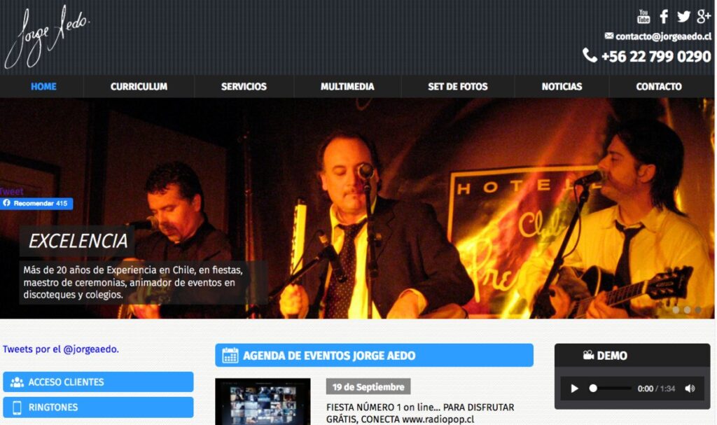 Jorge Aedo, experimentado Locutor y Animador de eventos en Santiago ...